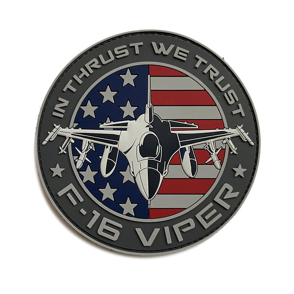 F-16 Viper 4" PVC Patch - BUNKER 27 WHOLESALE